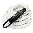 Crown Sporting Goods White Poly Dac Gym Climbing Rope, Knotless, 12 ...