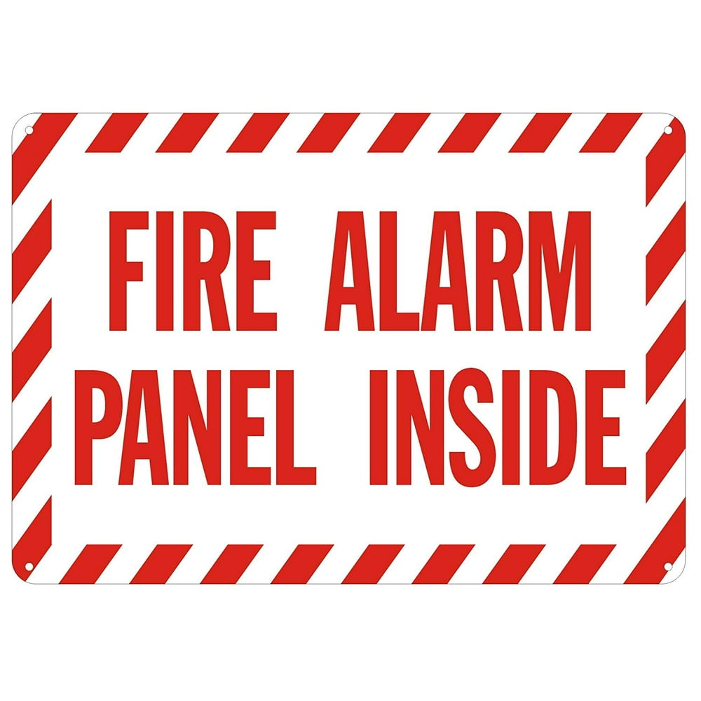 FIRE ALARM PANEL INSIDE SIGN - (Reflective !!! ALUMINUM 7 X 10 ...