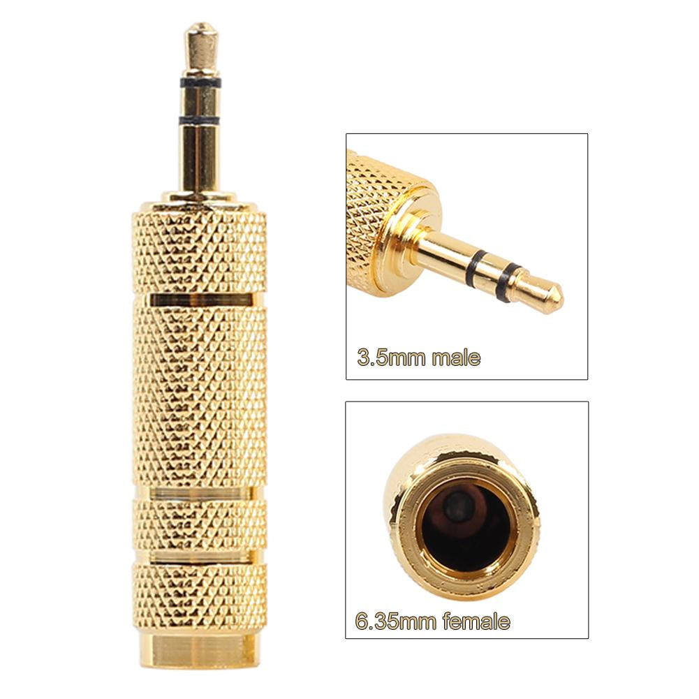 Adaptador de conector de audio macho de 6,35 mm hembra a 3,5 mm macho Likrtyny Para estrenar ...