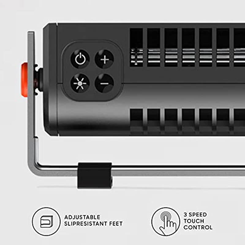 Buy Sharper Image AXIS 16 Airbar Tower Desk Fan with Task Light, Full ...