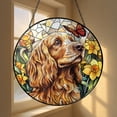 Canine and Butterfly Stained Glass Window Suncatcher – Decorative Art ...