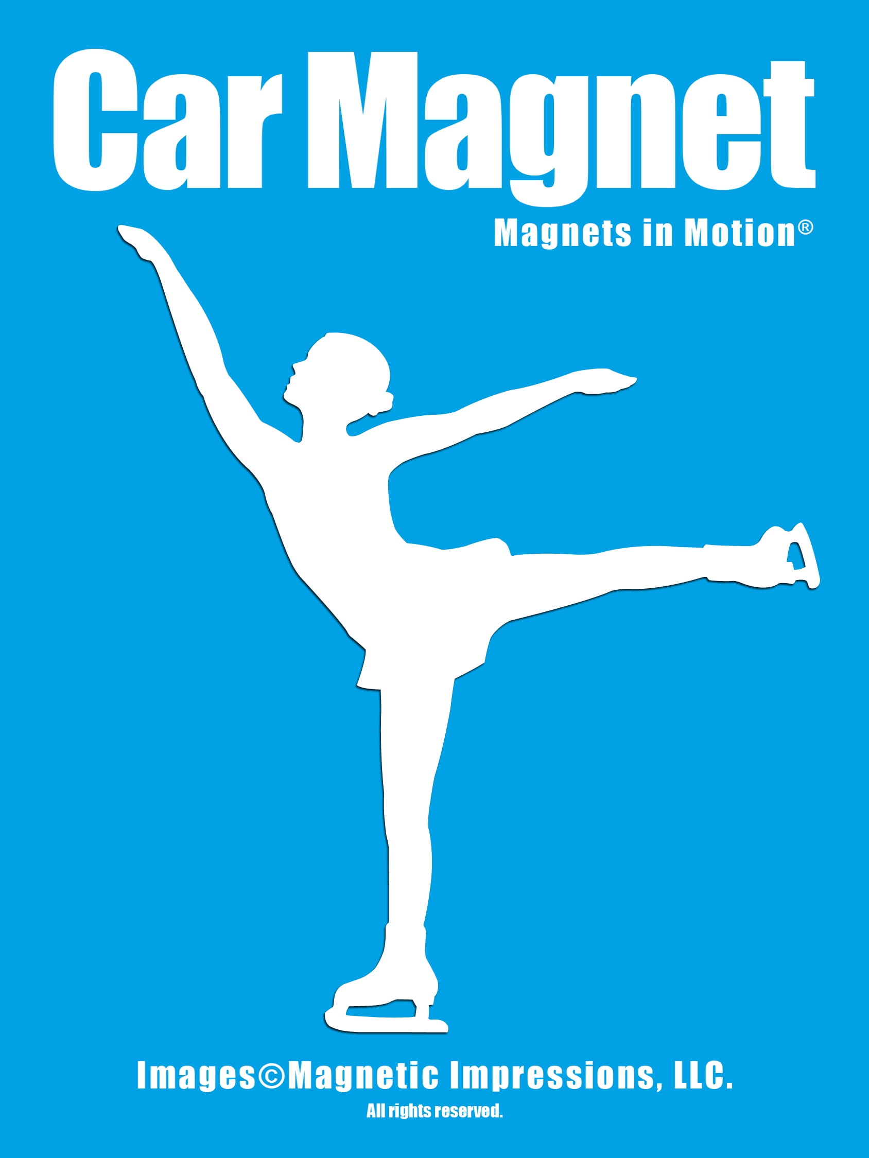 Magnets in Motion Figure Skater Spiral Car Magnet White - Walmart.com