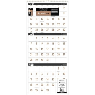 At-A-Glance 3-Month Wall Calendar - Walmart.com