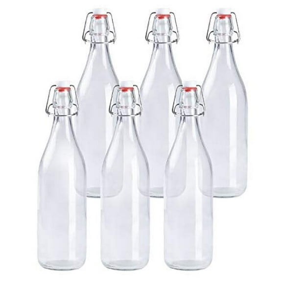 2 Pack Swing Top Glass Bottles 16oz, Flip Top Glass Bottle with ...