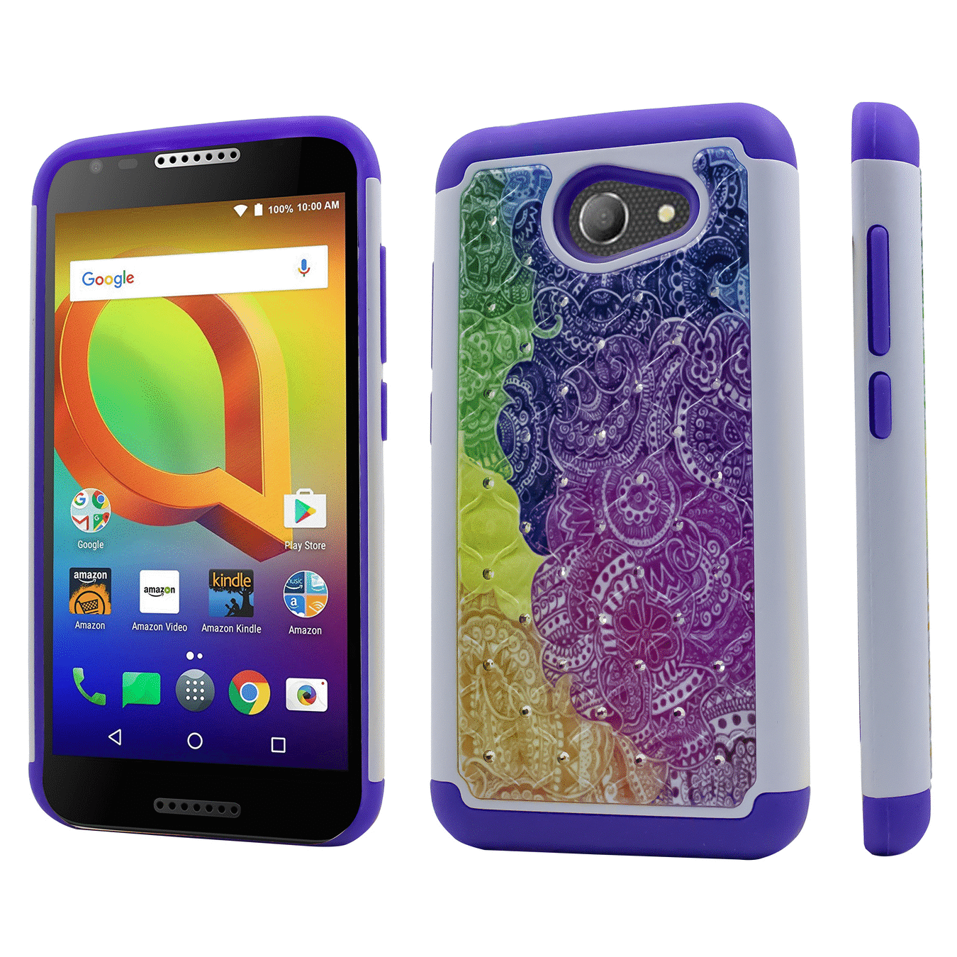 for 5" Alcatel A30 GSM Case Phone Case Slim Hybrid Dual Layer Hard Back ...