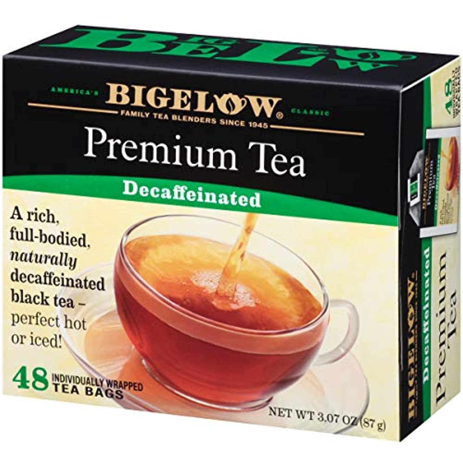 Bigelow 48 Count Premium Decaffeinated Blend Black Tea, Contains 48 ...