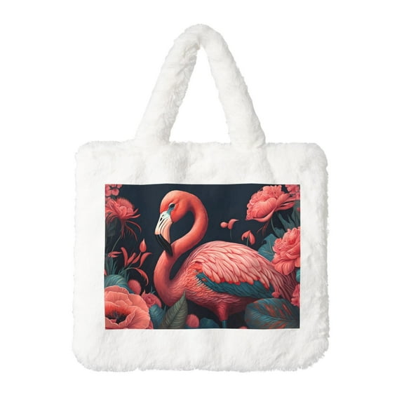 Cauagu Sugar Skulls Pattern Women's Plush Tote Bag,Soft Underarm Bag ...