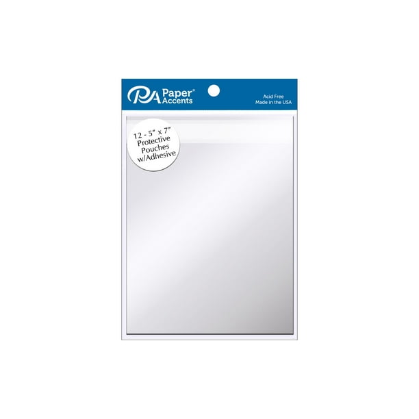 Protective Pouch Adh 5x7 Clear 12pc - Walmart.com - Walmart.com