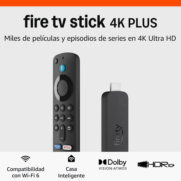 Fire TV Stick 4K Plus, compatible con Wi-Fi 6, Dolby Vision/Atmos ...