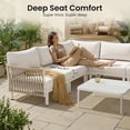 Crestlive Products Aluminum Outdoor Patio Furniture Set with Coffee ...