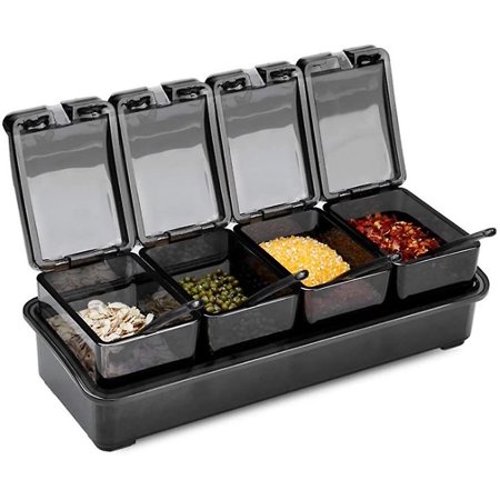 Set Of Condiment Boxes With 4 Removable Compartments For The Kitchen ...