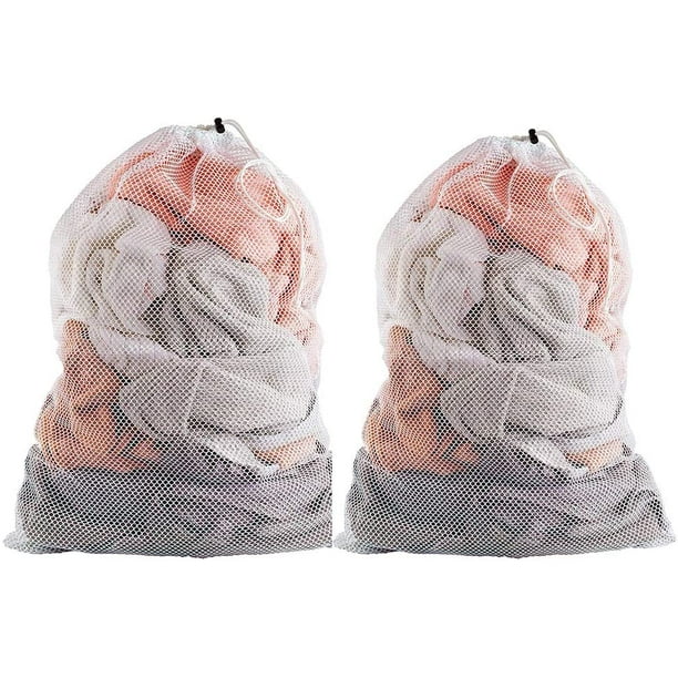 2Packs of 36”x24” Large Mesh Laundry Bag with Drawstring,Large Laundry ...