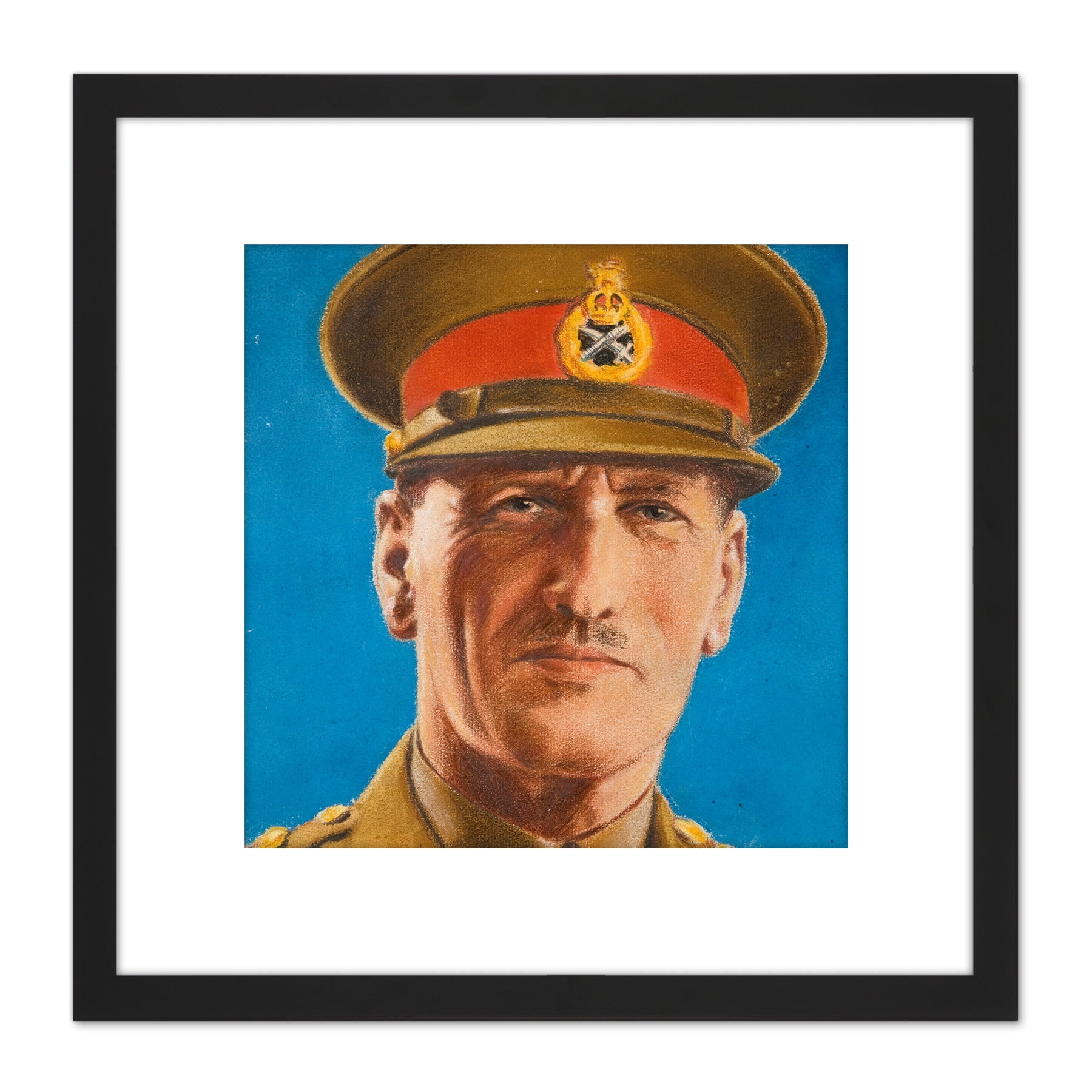 Tymim Faces WWII War UK General Auchinleck 8X8 Inch Square Wooden ...