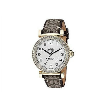 Coach Women's Madison Stainless Steel Bracelet Watch, White Dial ...