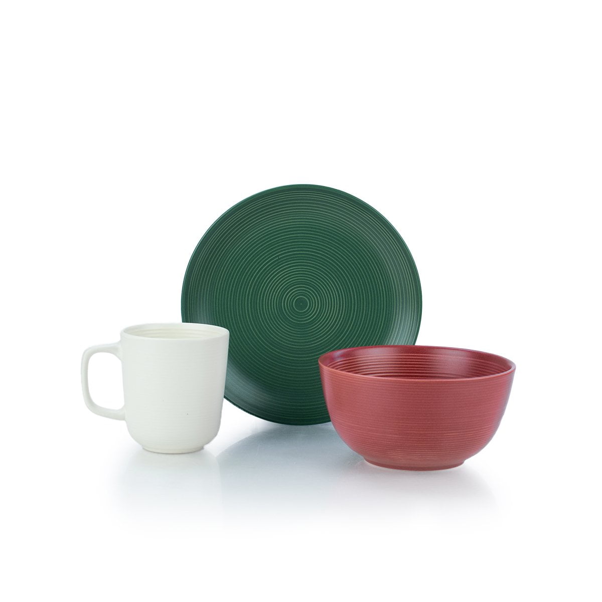 Everything Kitchens Modern Colorful Neutrals - Rippled 12-Piece ...