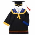 KDFJPTH Girls Graduation Gown And Cap Set for Kids Academic Outfit With ...