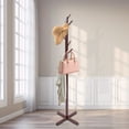 Modern Pine Wood Coat Rack Stand Free Standing Tree Clothes Hanger Hat ...