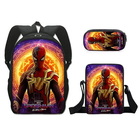 Marvel Spiderman/spider-manno Way Home Theme Backpack School Bag Three ...