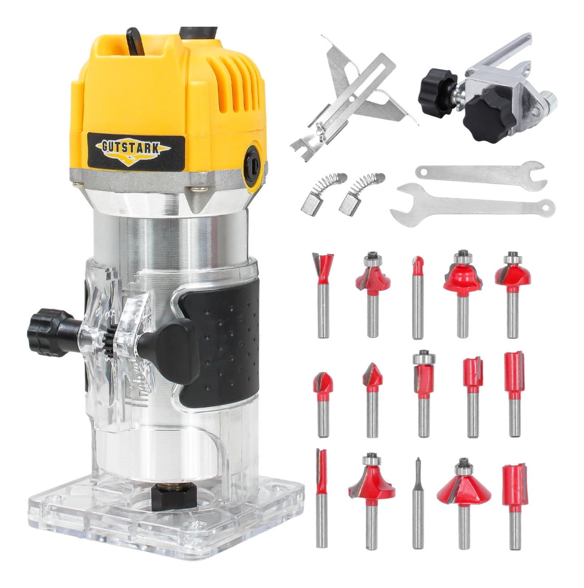 Router Madera 800 W Recortadora Rebajadora Gutstark Home + 15 Fresas ...