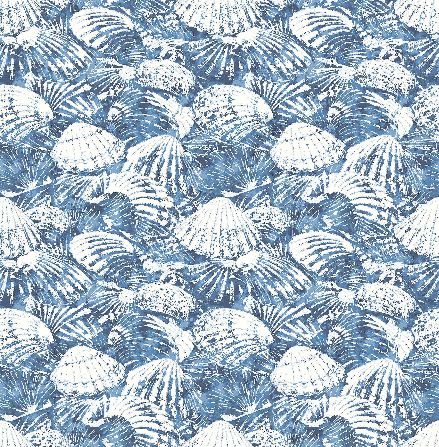 Brewster Surfside Blue Shells Wallpaper - Walmart.com