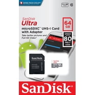 Sandisk Ultra Plus 64GB MicroSD Card - SDSQUB3-064G-AWCMA - Walmart.com