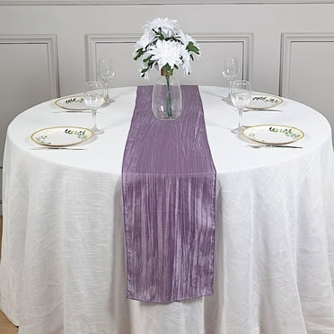 Efavormart 72"X72" Navy Blue Accordion Crinkle Taffeta Table Overlay, Square Tablecloth Topper ...