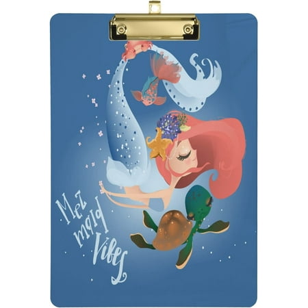 XDDJA Cute Mermaid Turtle Fish Clipboard Hardboard Wood Nursing Clip ...