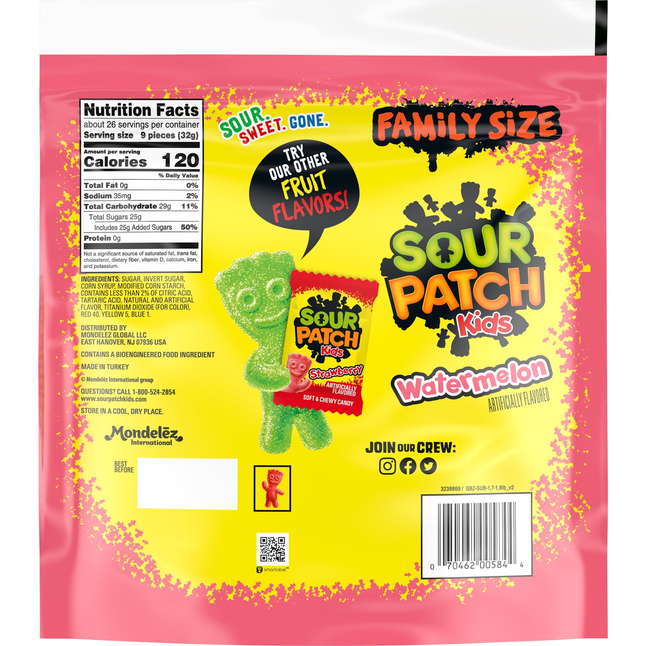 Family Size Watermelon Sour Patch Kids Candy, Chewy Nepal | Ubuy
