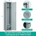 MIIIKO Office Storage Lockers for Employees, 71" Slim Metal Storage ...