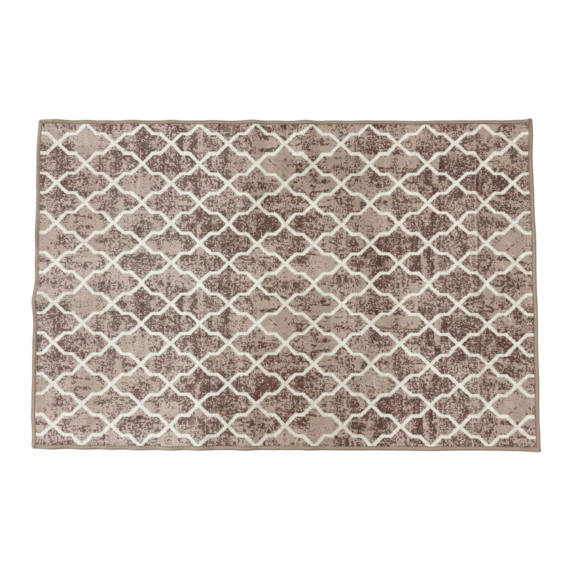Click here for Home Decor Inc. Taupe & Ivory Trellis Lattice Nylo... prices