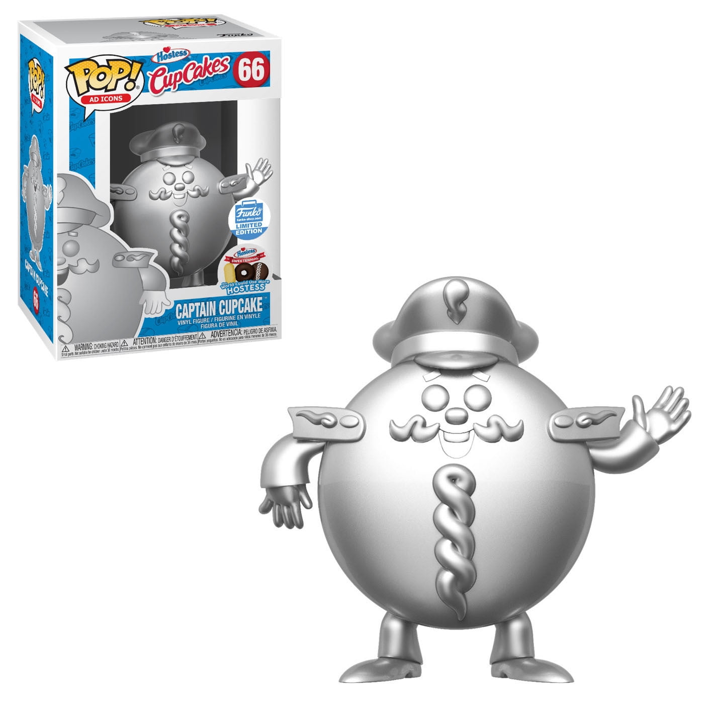 Funko POP! Ad Icons Captain Cupcake [Platinum] #66 Exclusive - Walmart.com