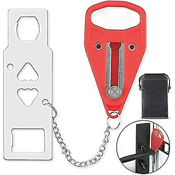 Portable Door Lock Travel Door Stopper Lock For Extra Security Anti ...