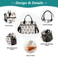 ALAZA Cute Cow with Flower Print Cooler Lunch Bag Insulated Reusable ...