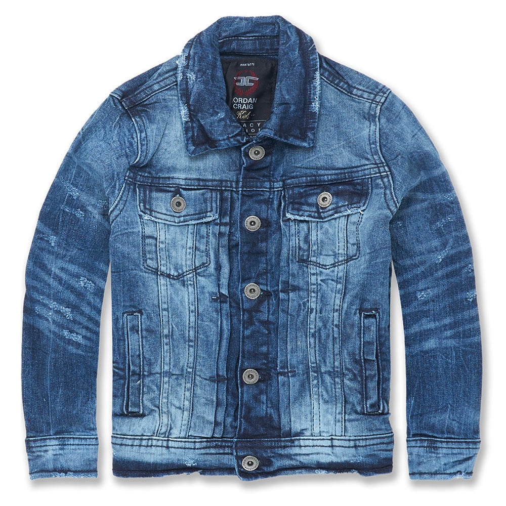 Jordan Craig Kids Bayside Denim Trucker Jacket (Deep Blue) - Walmart.com