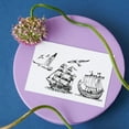 4Pcs Sailing Boat Clear Stamps for DIY Scrapbooking Seagull Mini ...