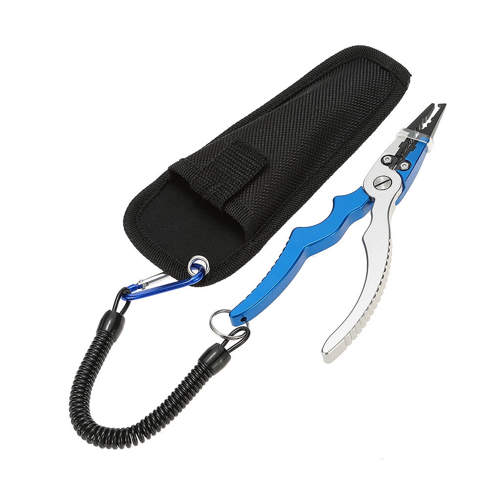 Aluminum Fishing Pliers Split Ring Cutters Hooks Remover Fishing Holder ...