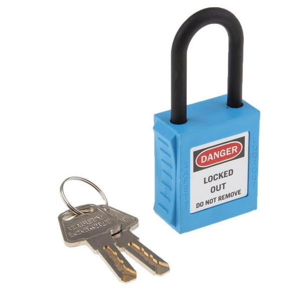 wolftale PL38-KD 38 mm PVC Curved Safety Lockout Padlock Blue - Walmart.ca