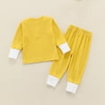 Children's Solid Color Long Sleeved Round Neck Base Shirt Two-piece Set ...