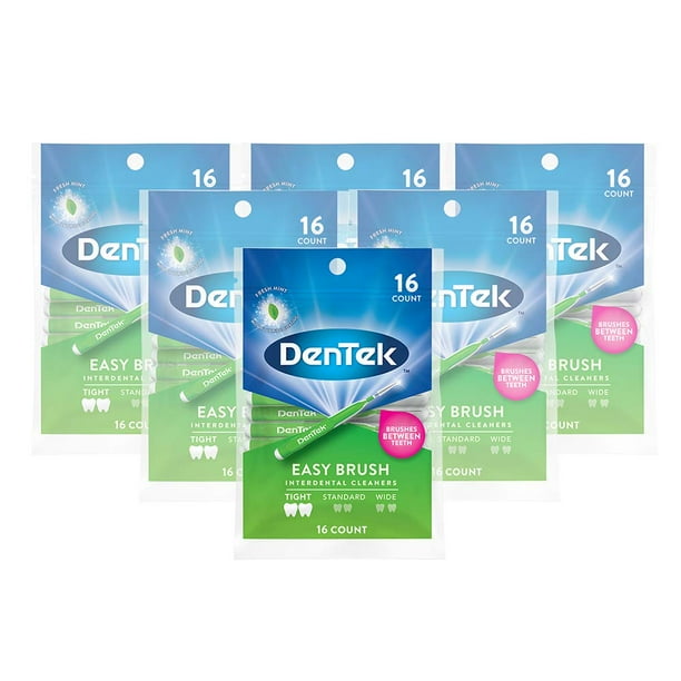 DenTek Easy Brush Interdental Cleaners, Brushes Between Teeth, Tight ...