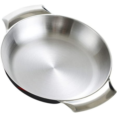 Paella Pan with Double Handles Stainless Steel Paella Pan Nonstick ...