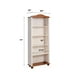 RealRooms Chester 5 Shelf Open Bookcase, White and Honey - Walmart.com