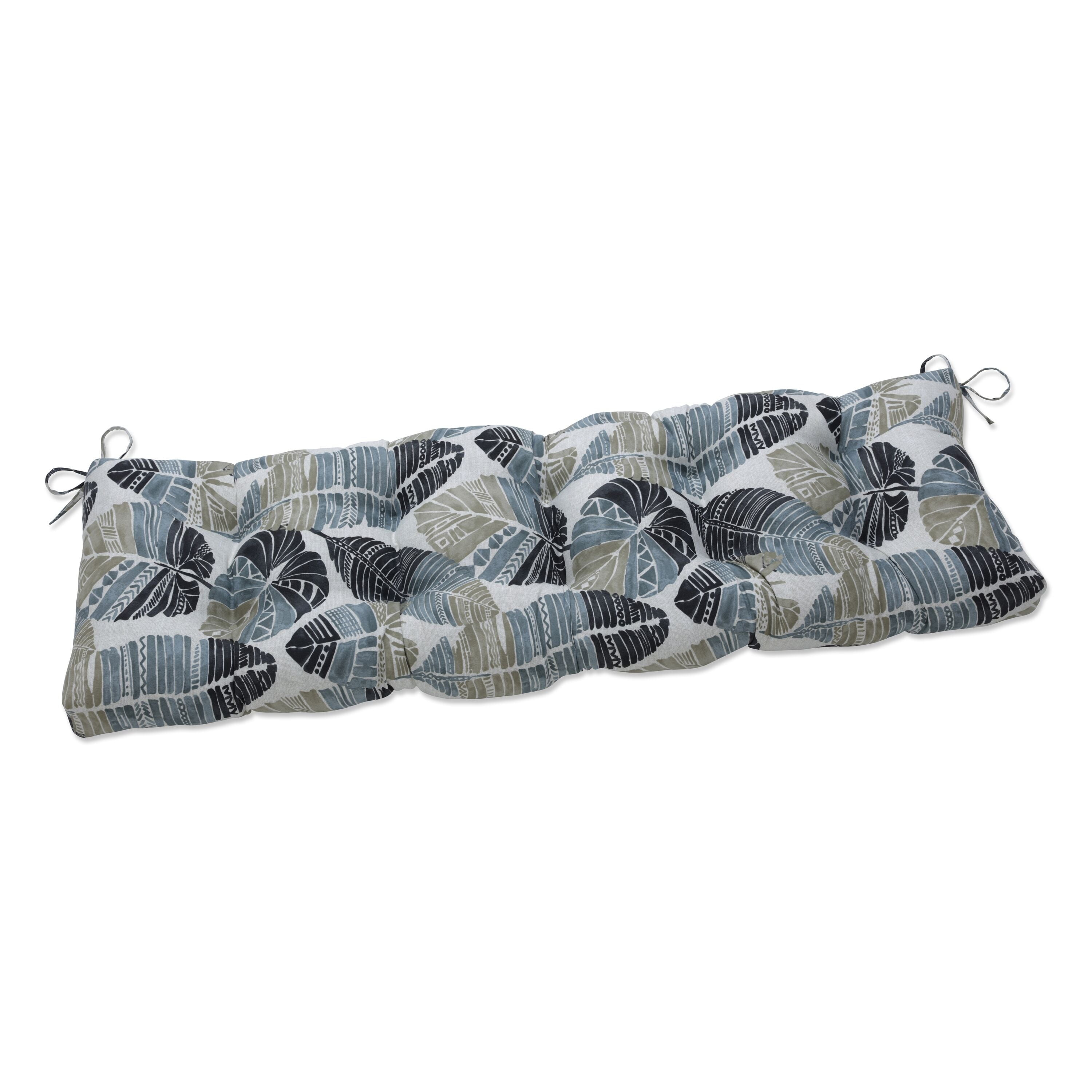 Pillow Perfect Outdoor | Indoor Hixon Stone Outdoor Tufted Bench Swing ...
