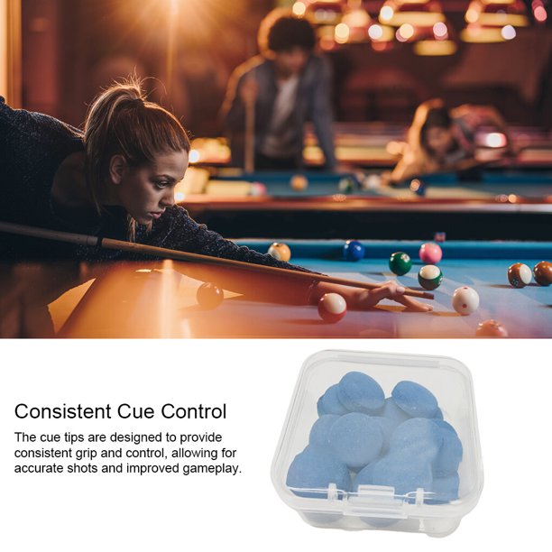 kurtrusly 20 Pieces Pool Stick Leather Tips Replacement Portable ...