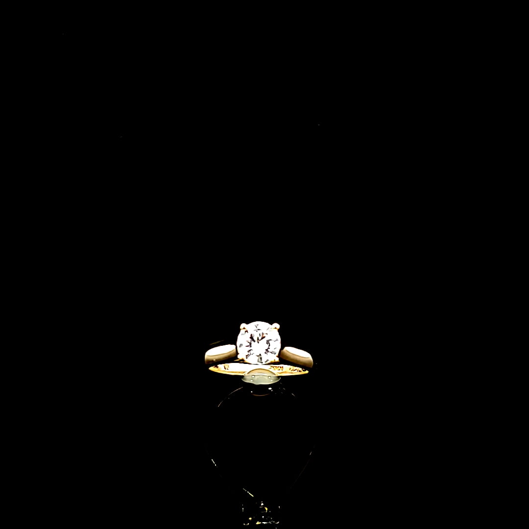 10K Solid Yellow Gold Square Solitaire Cz Ring For Women - Walmart.com