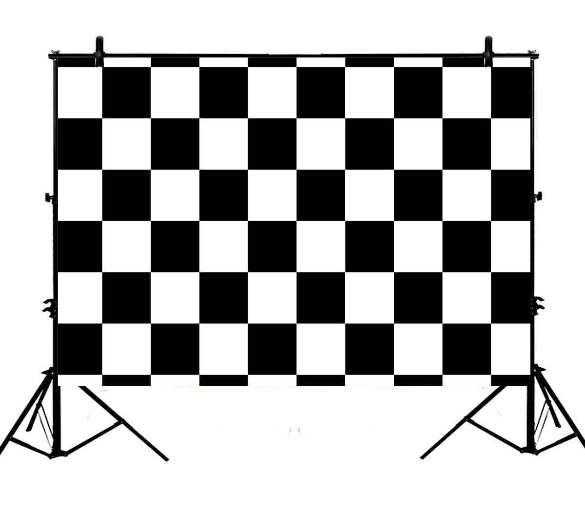GCKG 7x5ft Checkered Photography Backdrop,Black White Checkered Pattern ...