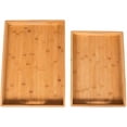 BirdRock Home 2pc Bamboo Serving Trays Set with Handles - Walmart.com