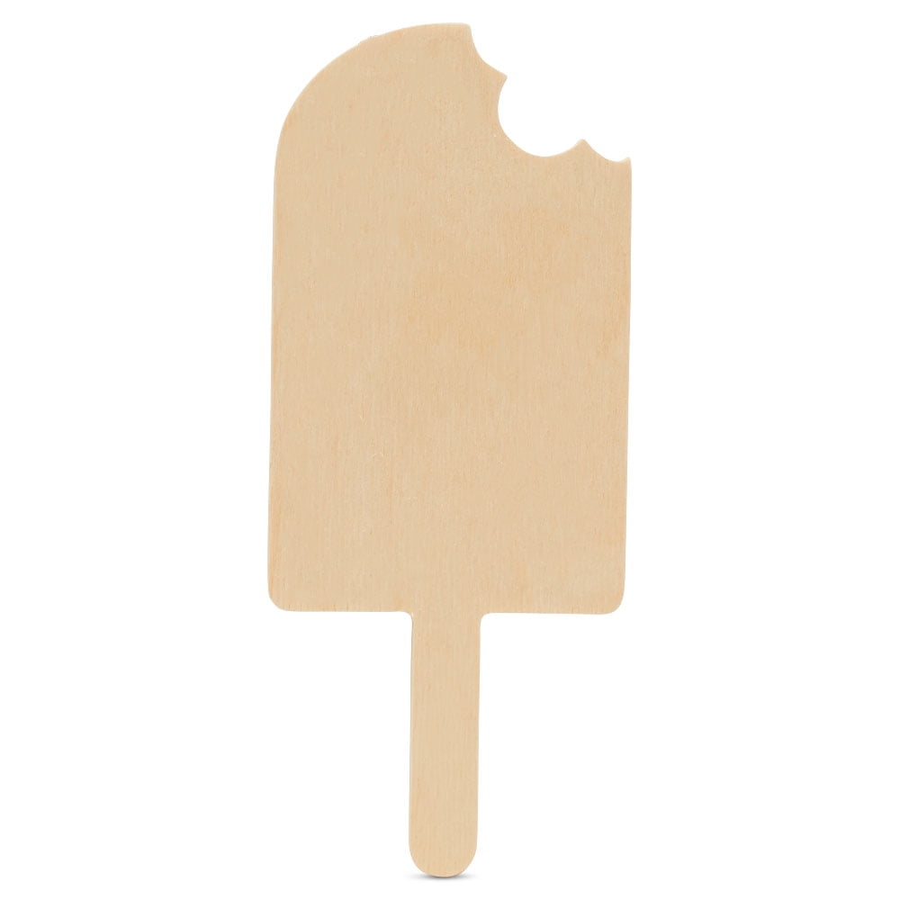 Unfinished Wooden Popsicle Cutout, 12", Pack of 1 Wooden Shapes for ...