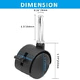 4pcs Heavy Duty Swivel Caster Wheels with Brake, M6 Threaded Stem ...