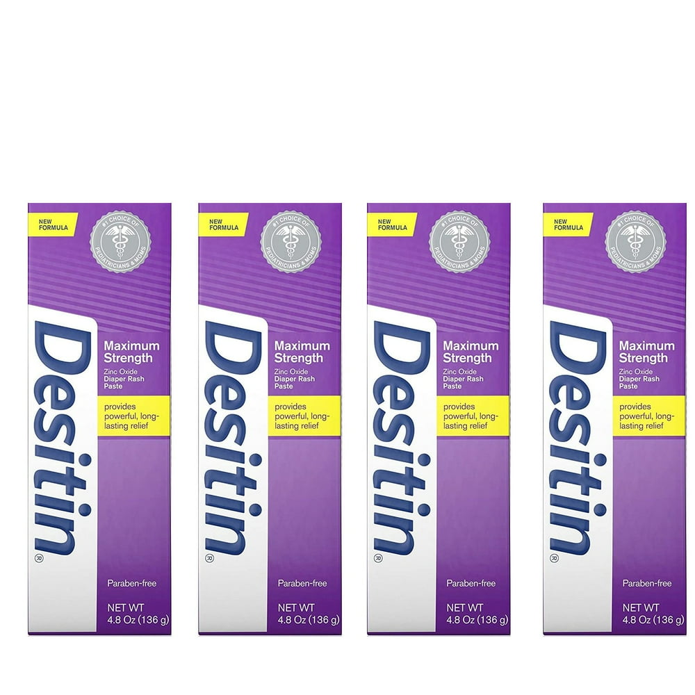 Desitin Maximum Strength Diaper Rash Paste 4 oz (Pack of 4) - Walmart ...
