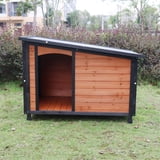 Demi Bonn 46" Outdoor Wooden Dog House for Large Dogs with Raised Feet ...